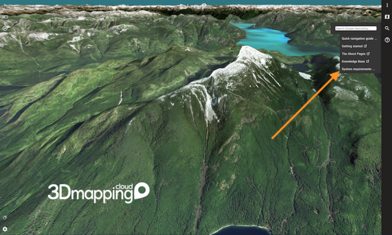 The Right-Hand sidebar – 3D Mapping Cloud