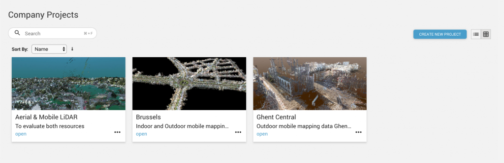 Introducing Projects – 3D Mapping Cloud